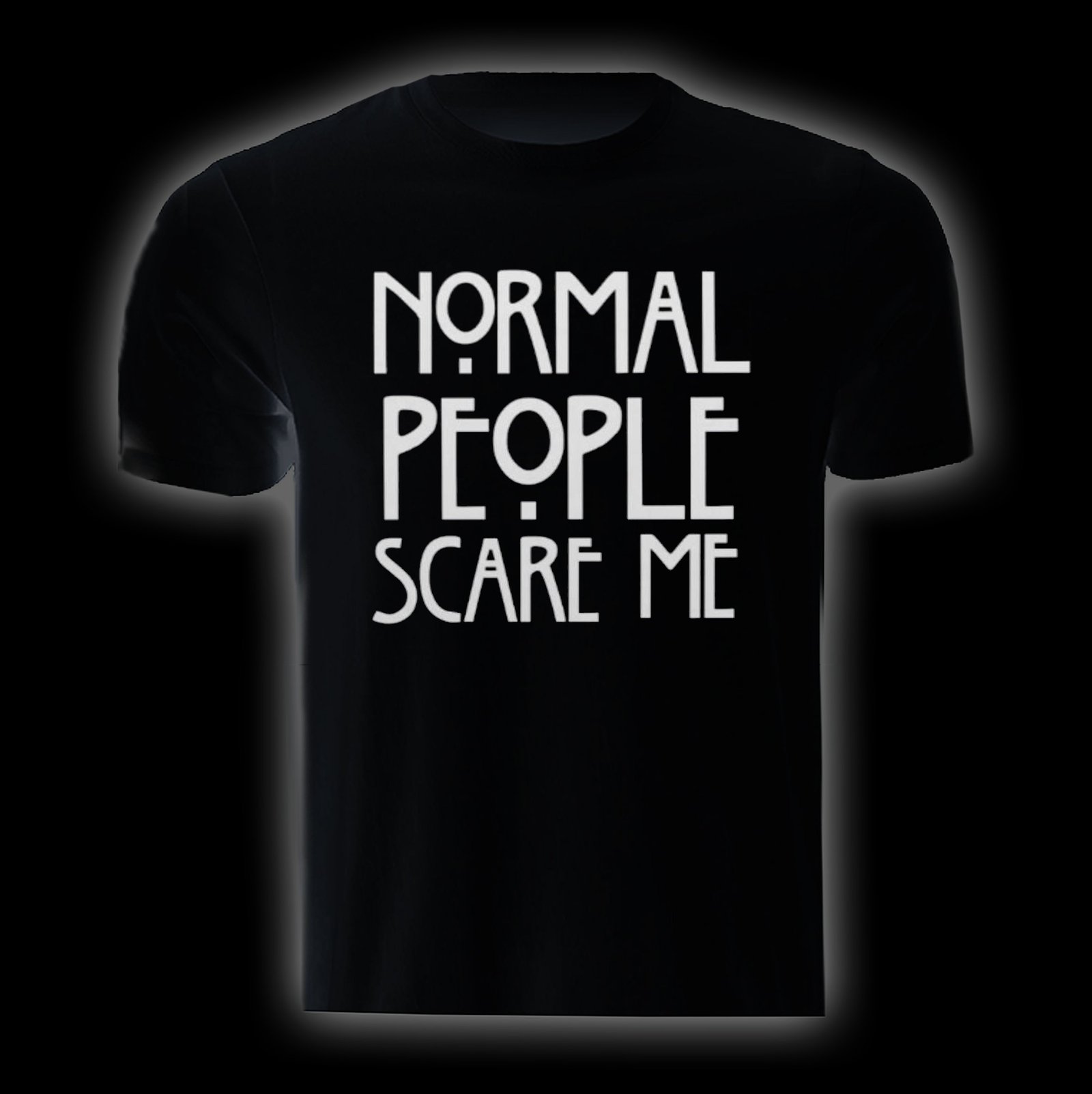 Normal People Scare Me – T-shirt – ☽ GOTH FELINE KVLT
