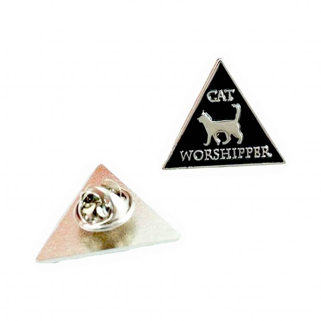 Cat Worshipper – Badge – GOTHICAT – GOTH FELINE KVLT