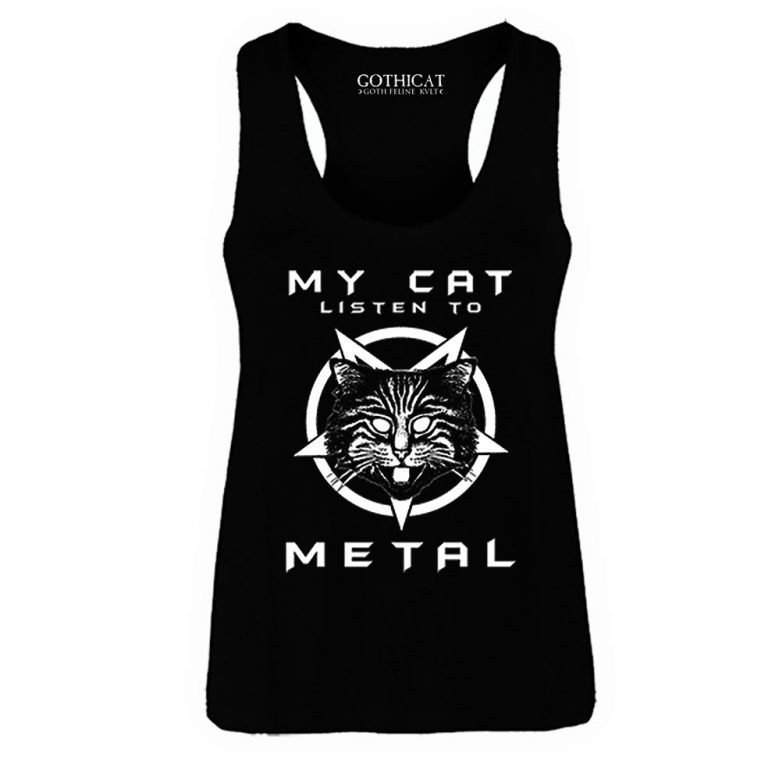 My Cat listen to Metal -Tank - GOTHICAT - GOTH FELINE KVLT
