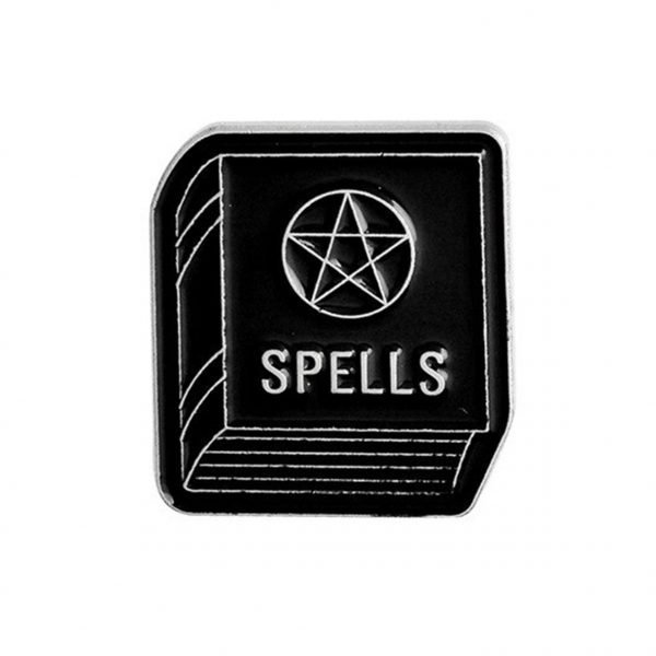 Spell Book - Badge - GOTHICAT - GOTH FELINE KVLT